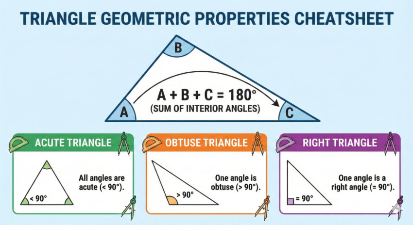 Google Gemini prompt for Triangle Properties and Angle Rules Cheatsheet ...