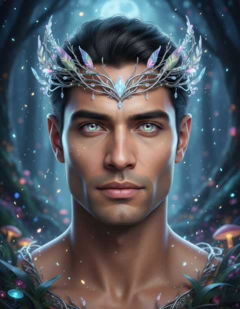 Ultra Realistic Fantasy Fey King Portrait with Ethereal Glow Google ...