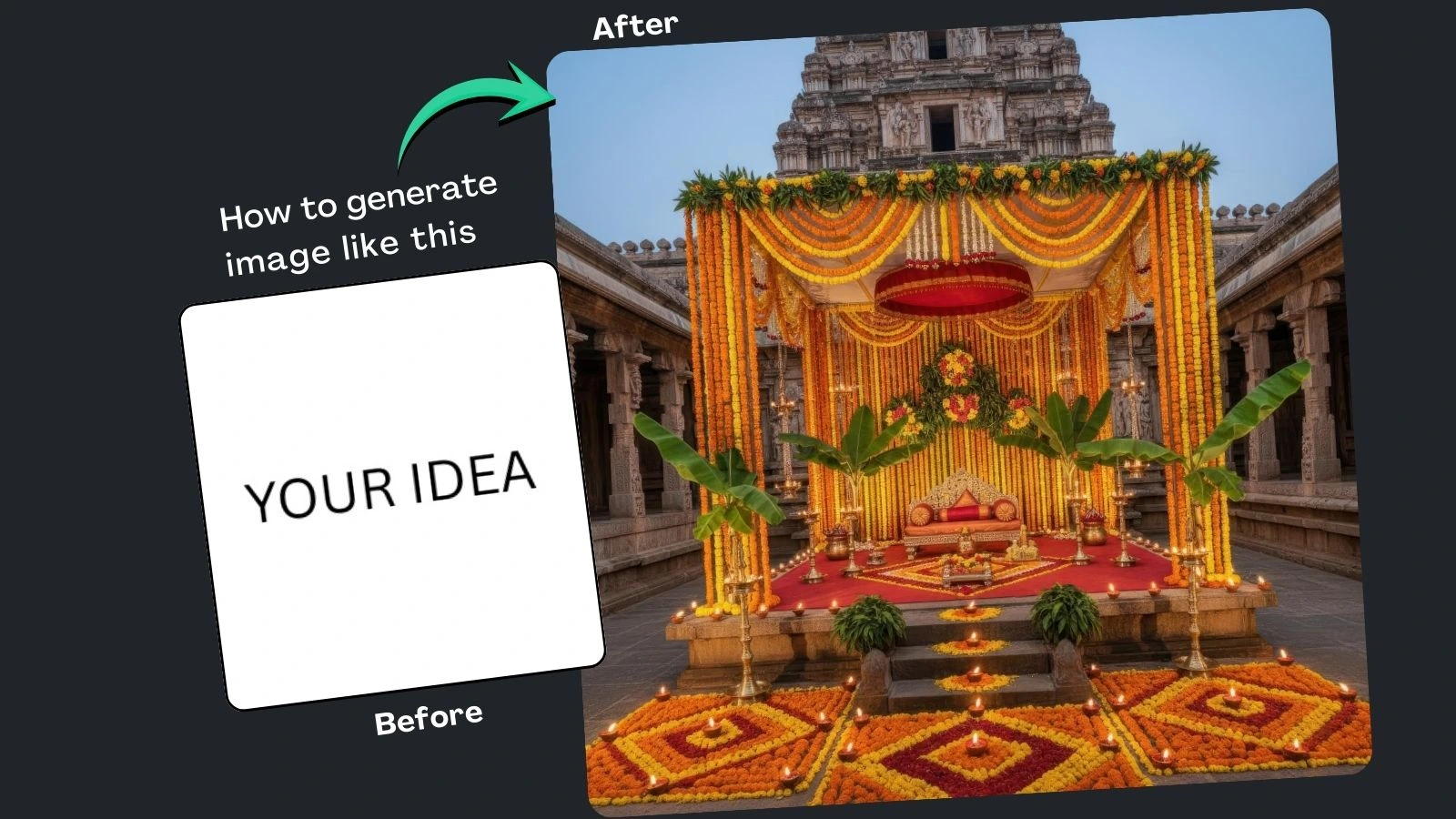 Create Wedding Decor Concepts with AI | Gemini & Midjourney