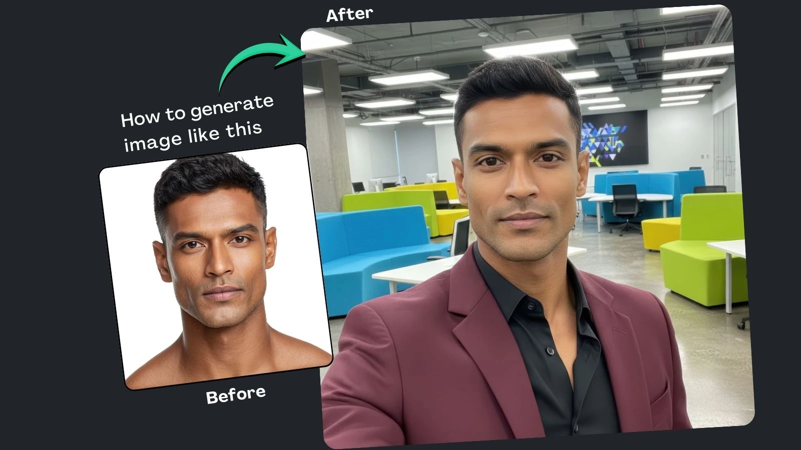 Professional Office Selfie Prompt | Gemini, ChatGPT & Midjourney